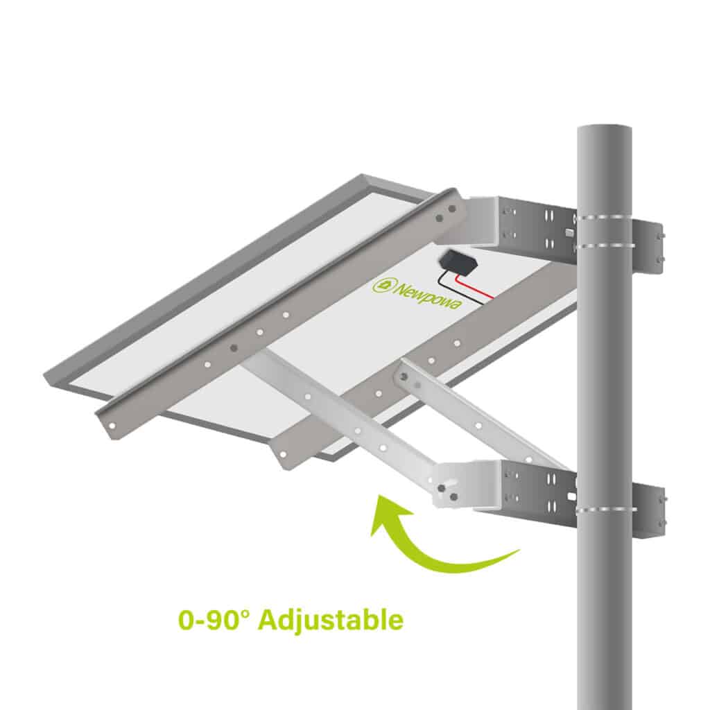 Double Arm Single Panel Pole Side Mount (For 200W Solar Panels ...